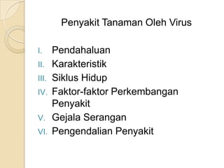 Penyakit tanaman oleh virus | PPTX