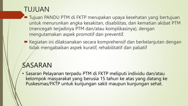 PENYAKIT TIDAK MENULAR (PTM) DI PUSKESMAS GEMBORpptx | PPTX