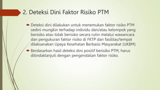 PENYAKIT TIDAK MENULAR (PTM) DI PUSKESMAS GEMBORpptx | PPTX