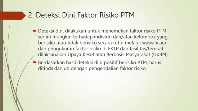 PENYAKIT TIDAK MENULAR (PTM) DI PUSKESMAS GEMBORpptx | PPTX