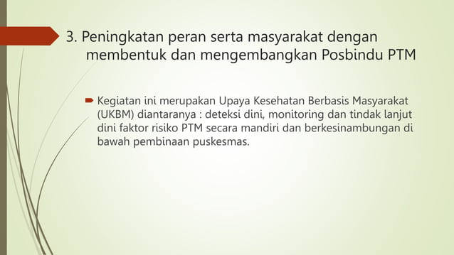 PENYAKIT TIDAK MENULAR (PTM) DI PUSKESMAS GEMBORpptx | PPTX
