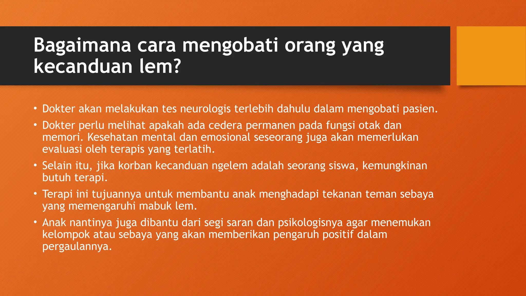 Penyalahgunaan narkoba Tren ‘ngelem’ pada remaja | PPT | Free Download