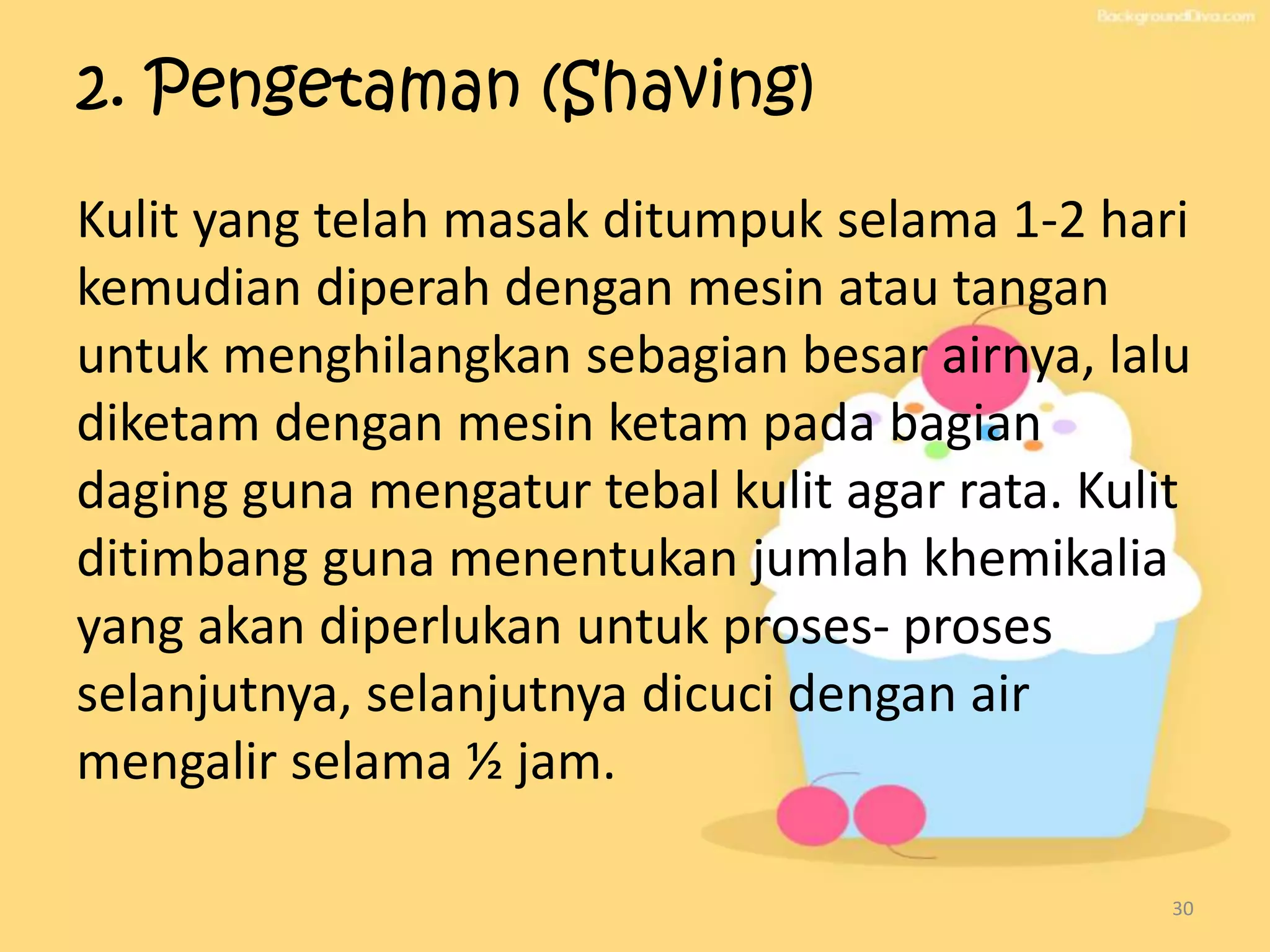 Proses Penyamakan kulit | PPTX