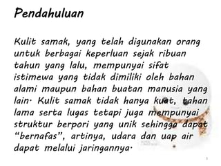 Proses Penyamakan kulit | PPTX