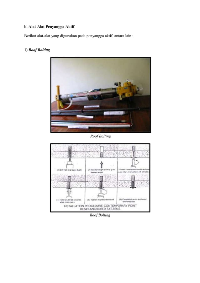 Penyanggaan tambang bawah tanah - isya ansyari - | DOCX