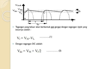 Rangkaian penyearah (rectifier) dioda jurusan elektronika | PPTX