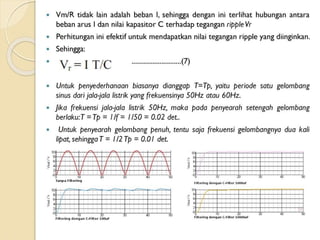 Rangkaian penyearah (rectifier) dioda jurusan elektronika | PPTX