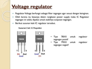Rangkaian penyearah (rectifier) dioda jurusan elektronika | PPTX