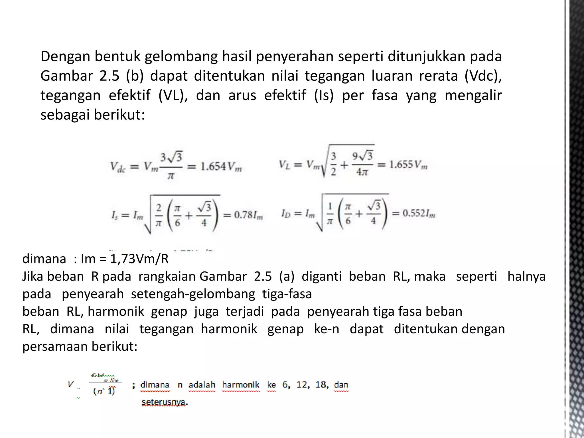 Penyearah 1 fasa dan penyearahan 3 fasa | PPTX