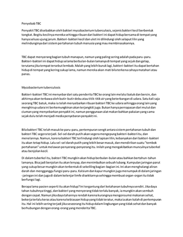 Penyebab tbc | PDF