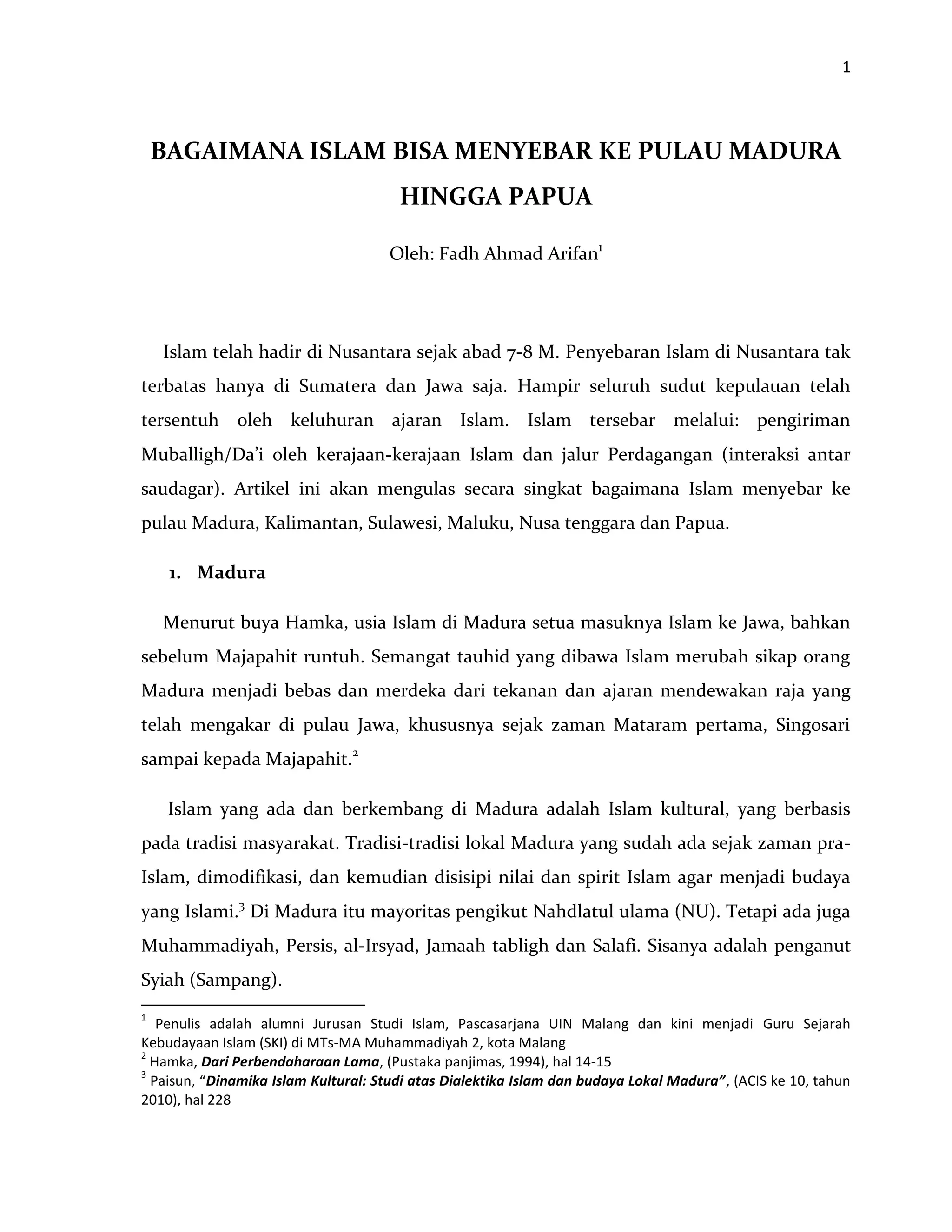 Penyebaran agama Islam di Nusantara | PDF