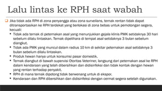 Penyebaran PMK Melalui Alat Angkut dan Peralatan - PKHKehani, BARANTAN ...