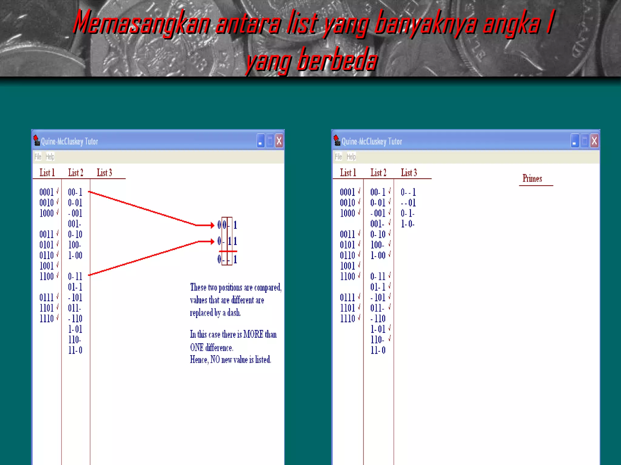 Penyederhanaan Fungsi Boolean Dengan Quine Mc Cluskey | PPT