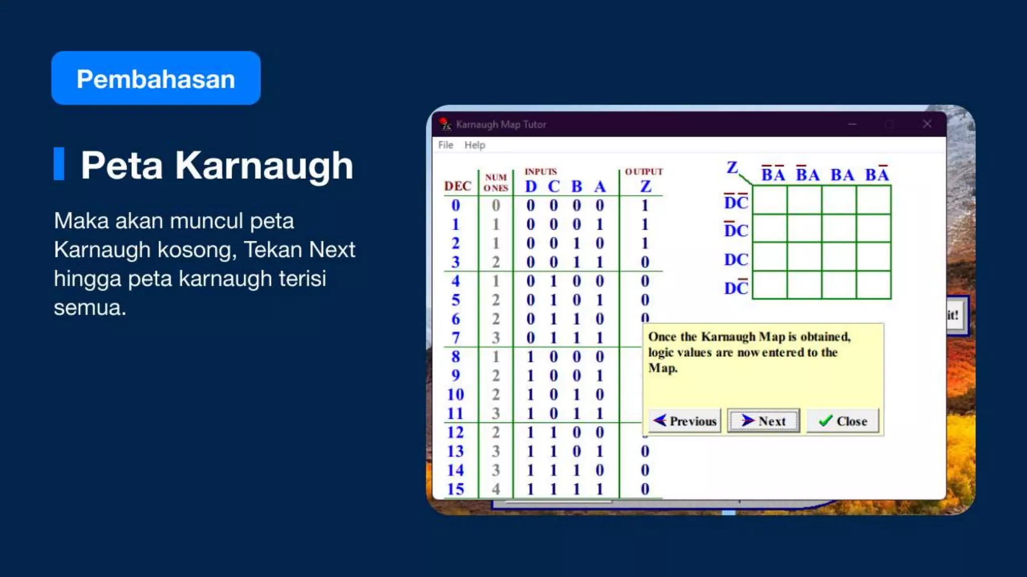 Penyederhanaan Fungsi Boolean dengan Peta Karnaugh | PPT