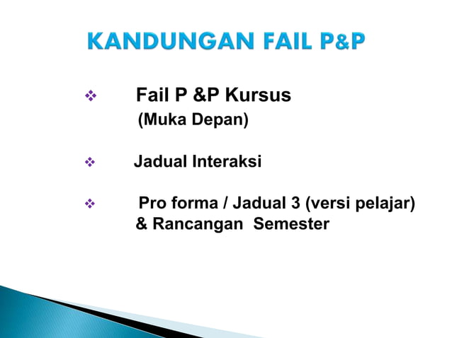 Penyediaan fail pelajar ppg | PPT