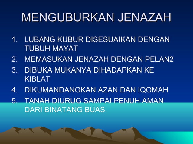 Penyelenggaraan jenazah | PPT