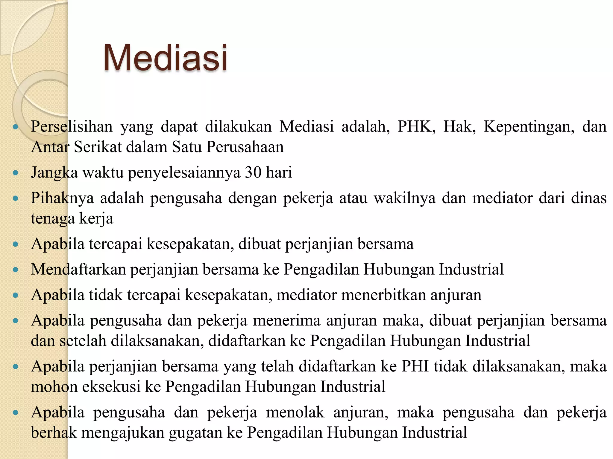 Penyelesaian hubungan industrial | PPTX