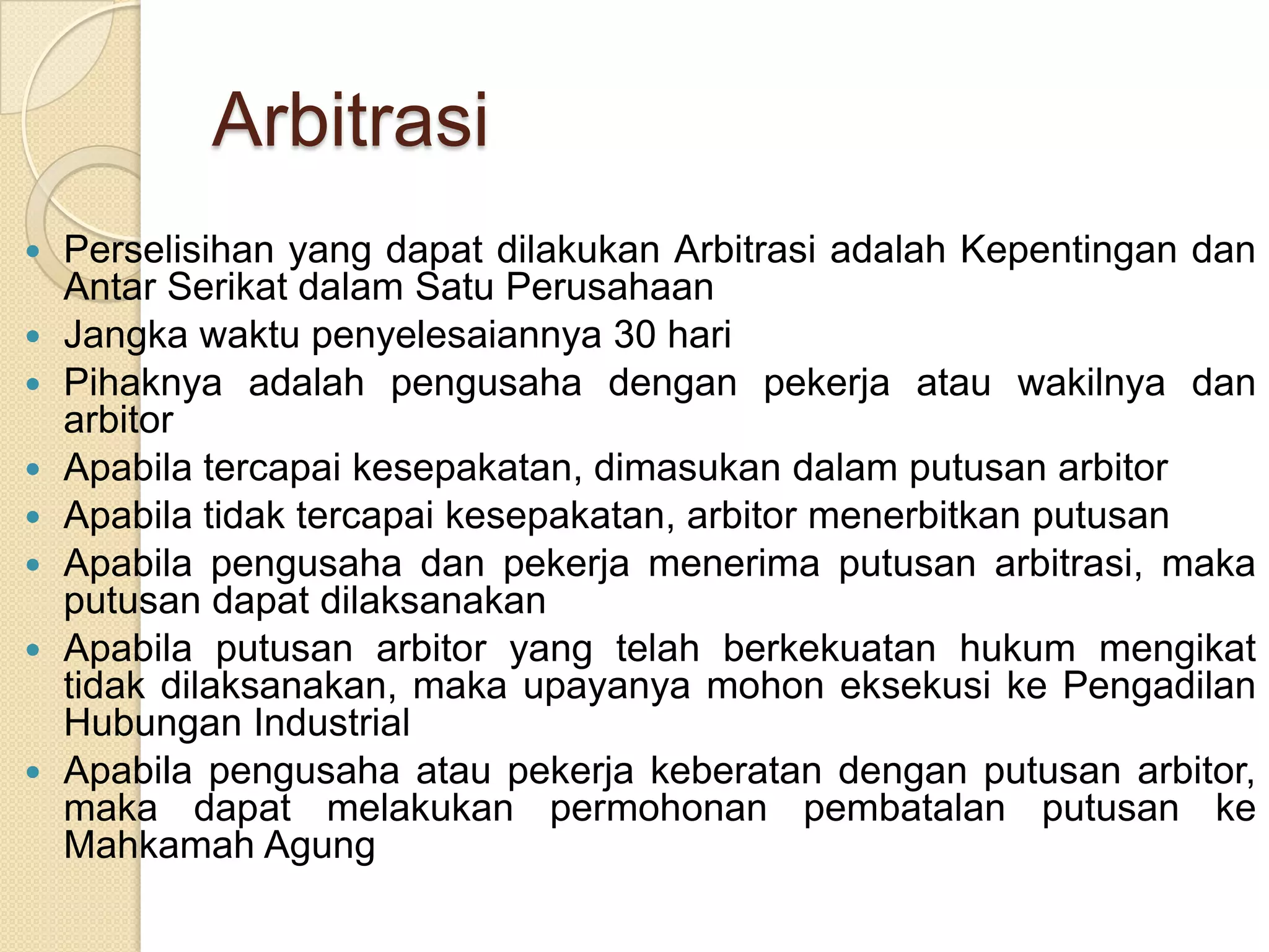 Penyelesaian hubungan industrial | PPTX