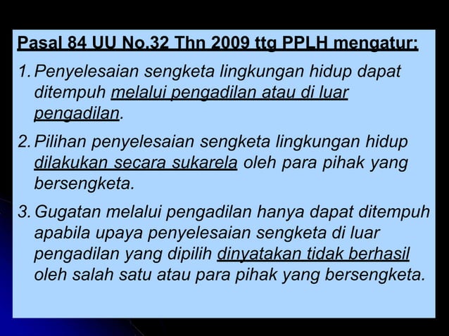PENYELESAIAN SENGKETA LINGKUNGAN MASRUDI MUCHTAR.pptx