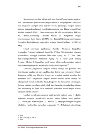 Penyelesaian sengketa medis | PDF