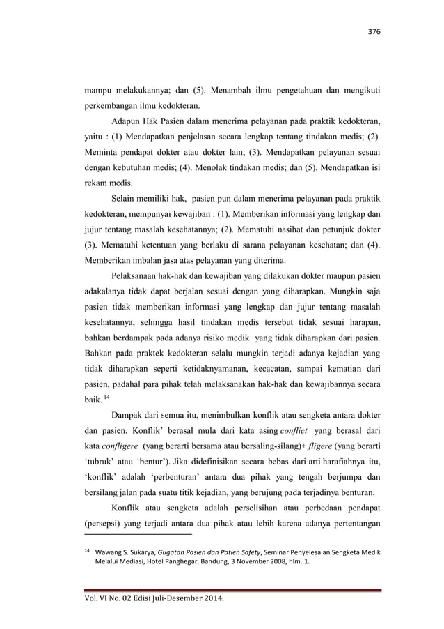 Penyelesaian sengketa medis | PDF