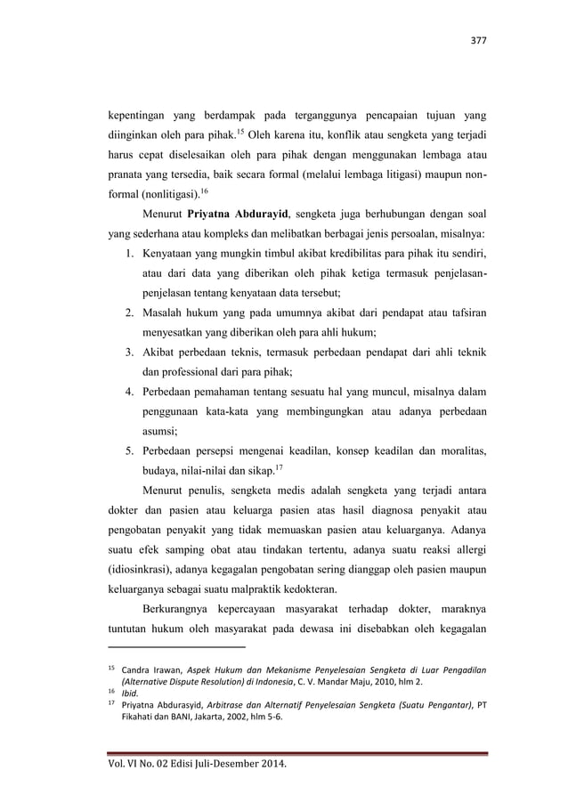 Penyelesaian sengketa medis | PDF