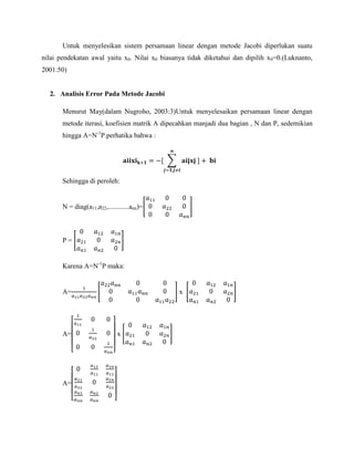Penyelesaian sistem persamaan linear dengan | DOCX