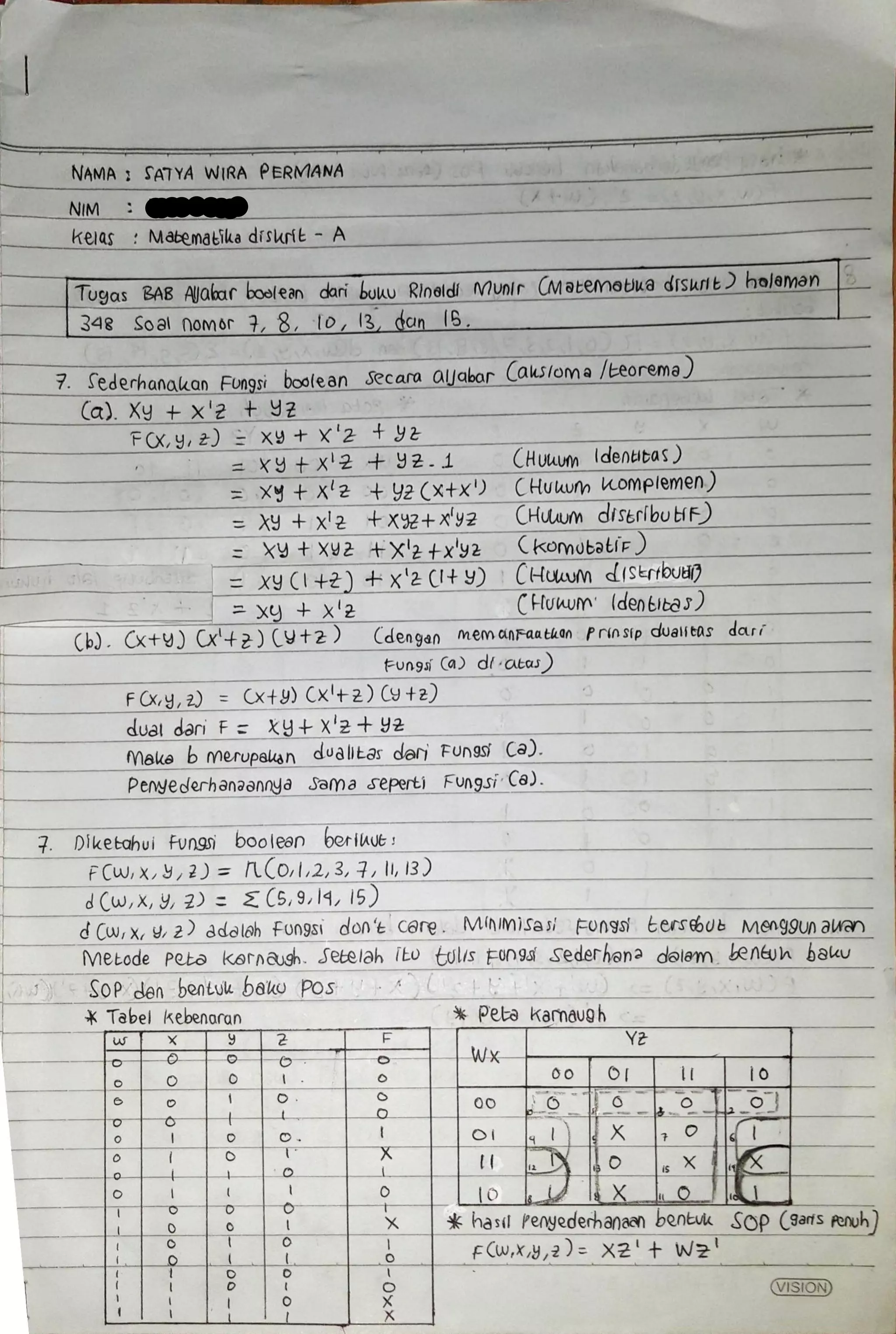 Penyelesaian Soal Matematika Diskrit (Buku Rinaldi Munir) BAB Aljabar ...