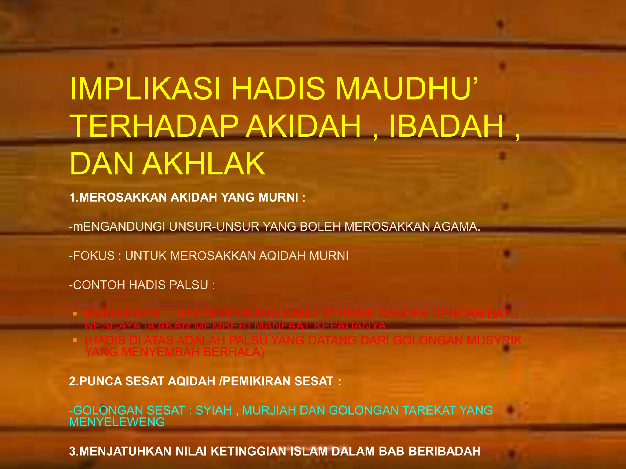 Penyelewengan dalam hadis | PPTX