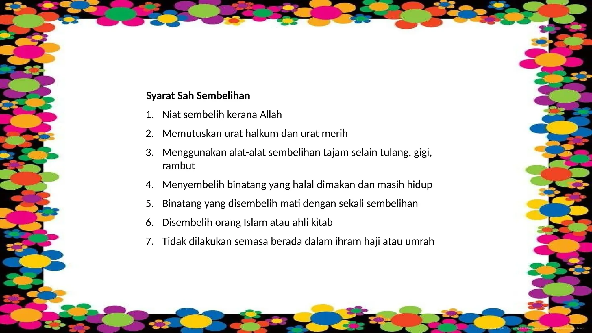 sembelihan, rukun dan syarat sah sembelih | PPTX