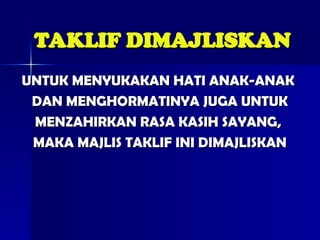 penyerahan taklif DI SEKOLAH ATAU DI MASJID | PPT