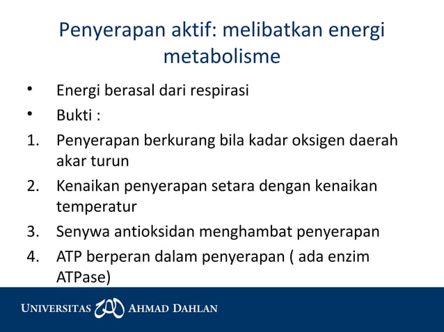 Penyerapan dan Transpor Zat Hara | PPT