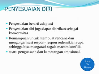 Penyesuaian diri pada remaja | PPTX