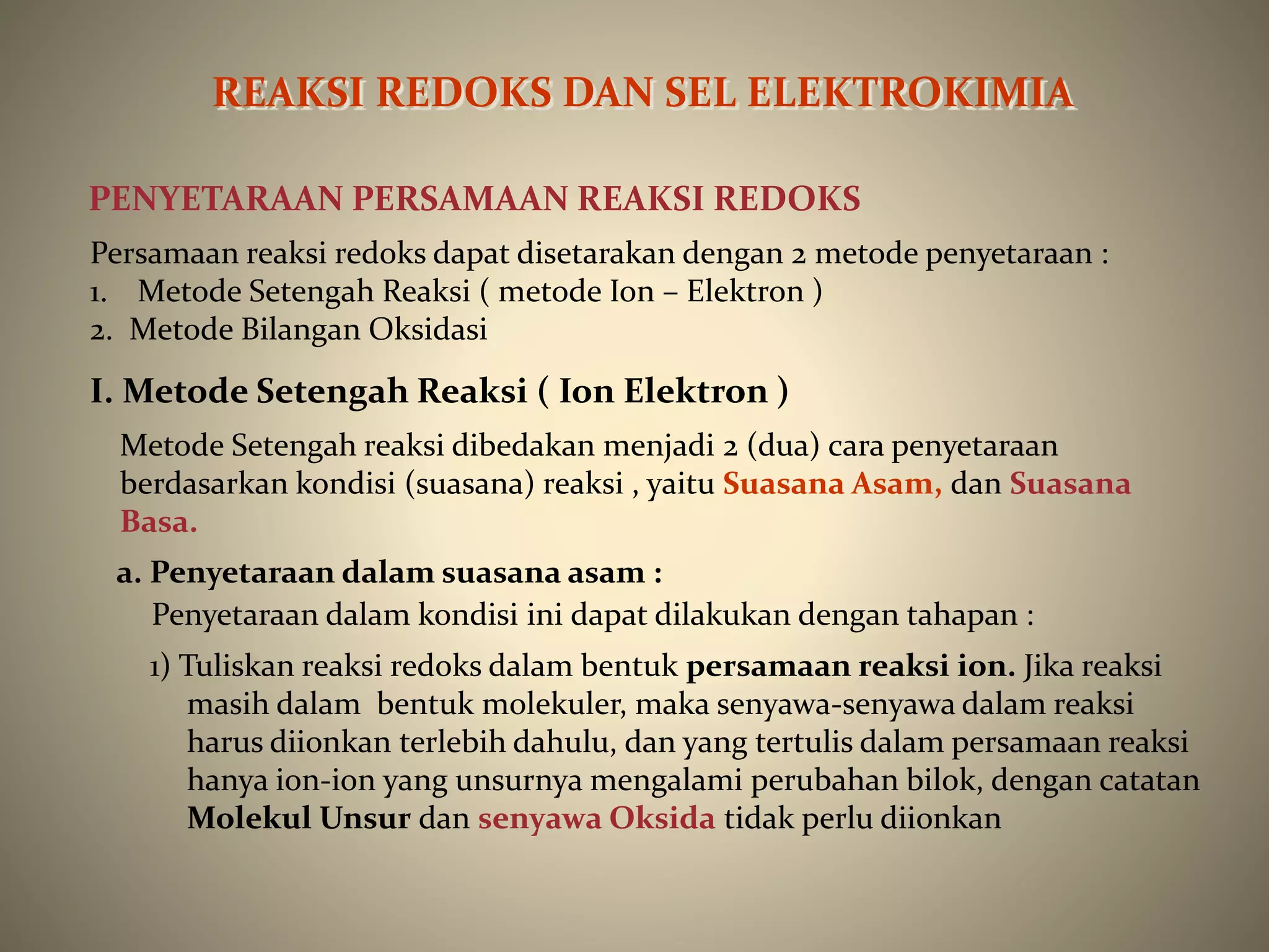 Penyetaraan reaksi redoks | PPTX