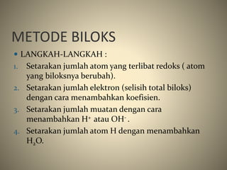 Penyetaraan reaksi redoks | PPTX