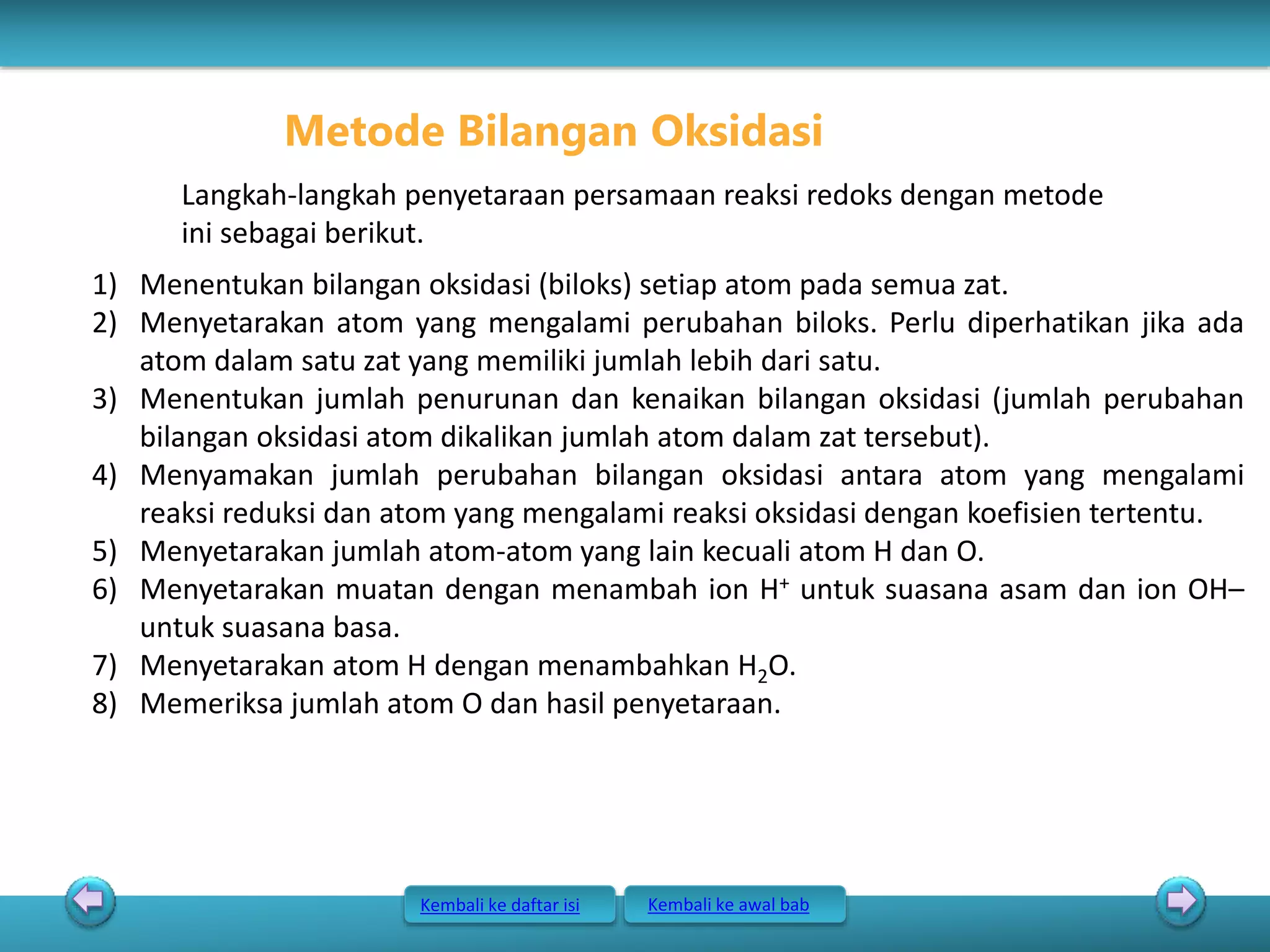 Penyetaraan reaksi redoks | PPTX