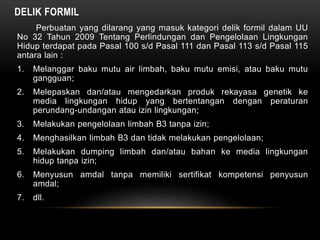 PENYIDIKAN LINGKUNGAN (Jenis Tindak Pidana).pptx