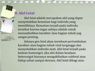 Penyimpangan semu hukum mendel | PPTX