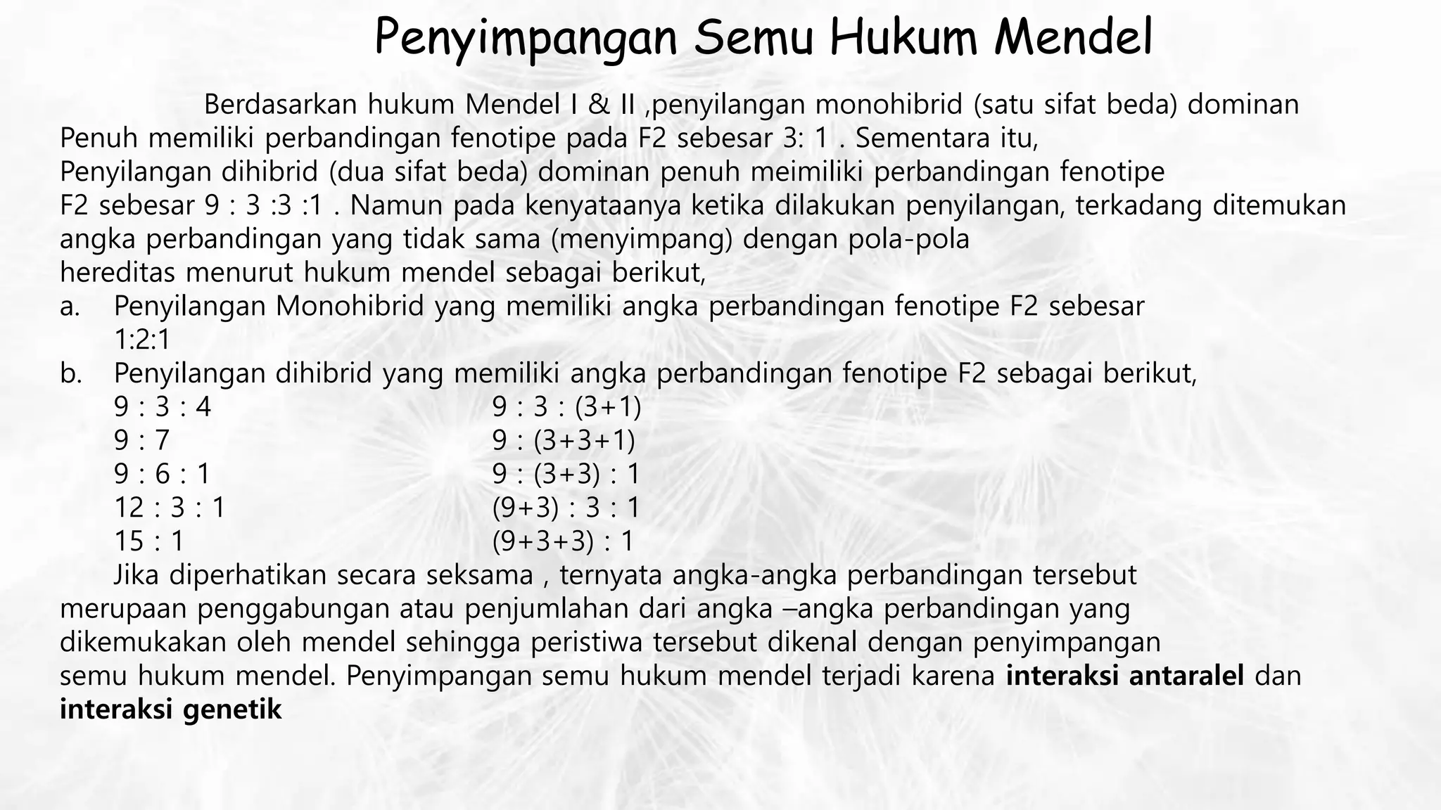 Penyimpangan Semu Hukum Mendel | PPTX