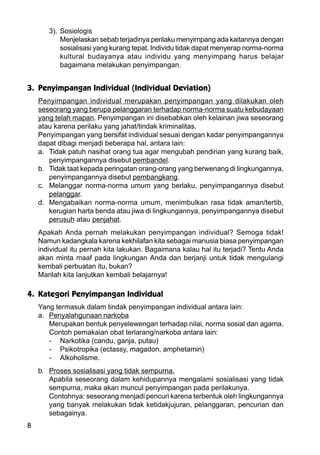 Penyimpangan sosial | PDF