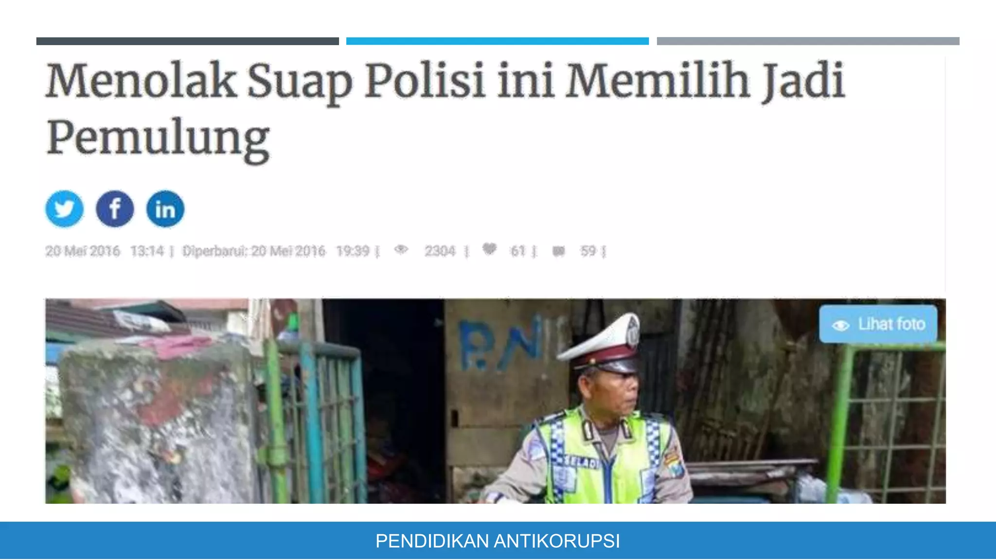 Nilai dan Prinsip Antikorupsi di Desa Timpag Kerambitan Tabanan | PPT