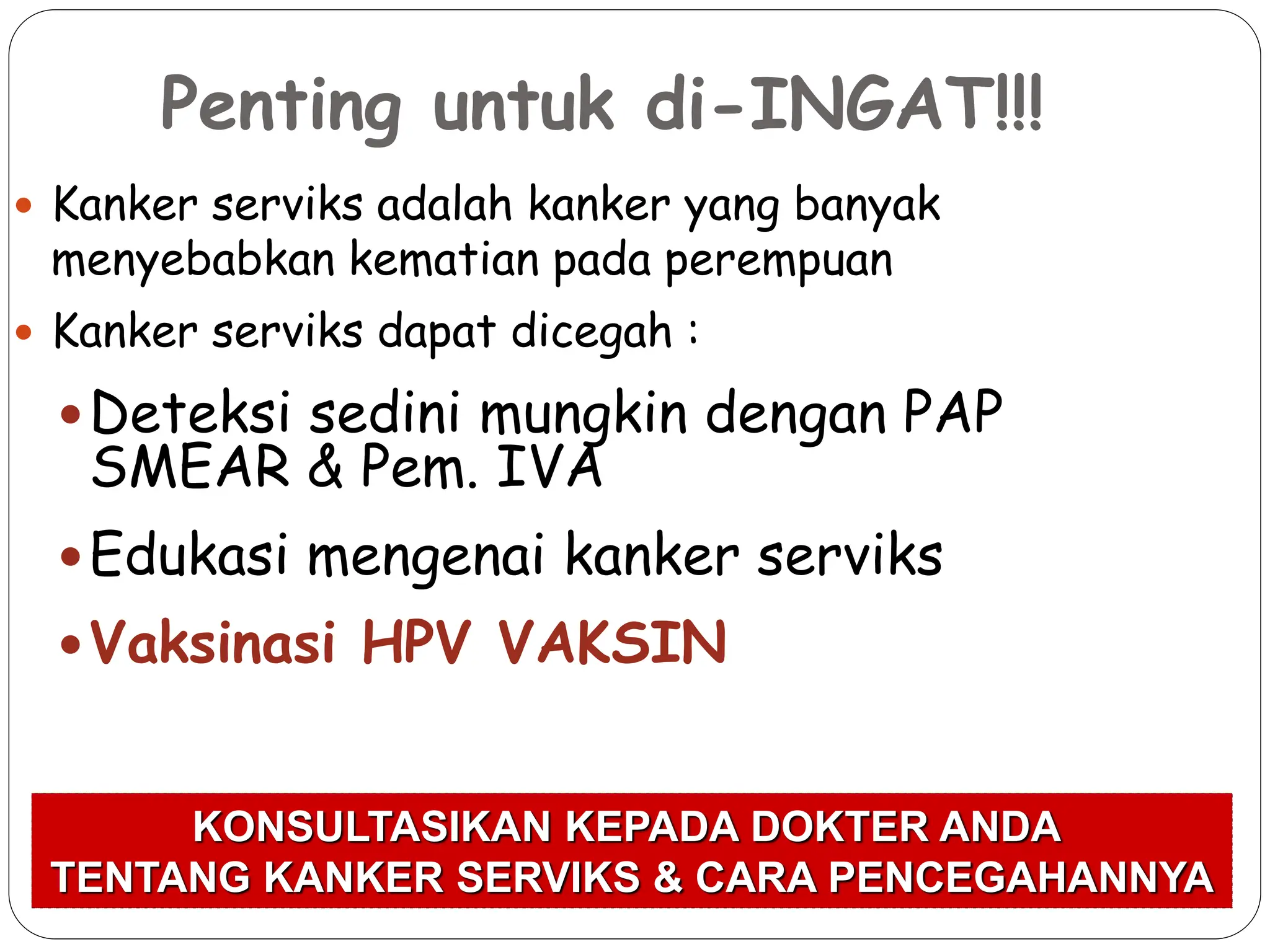 PENYULUHAN TENTANG KANKER LEHER RAHIM PADA USIA PRODUKTIF | PPTX