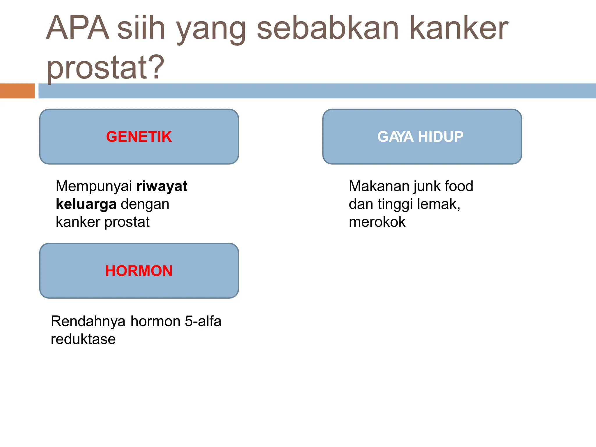penyuluhan edukasi kanker prostat untuk masyarakat awam | PPTX