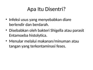 penyuluhan diare disentri powerpoint pen | PPTX