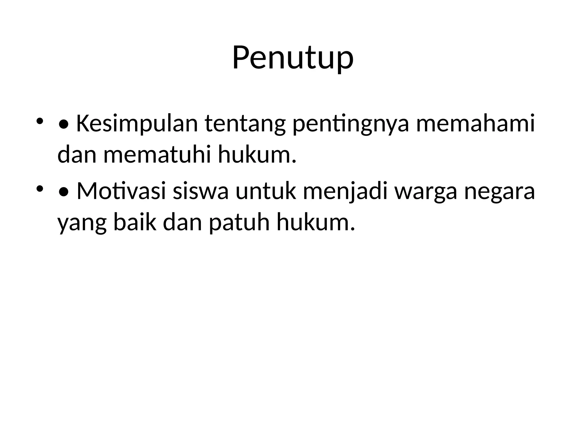 Materi Penyuluhan Hukum untuk Anak Usia SMP | PPTX