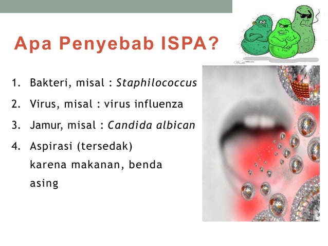 penyuluhan ispa (infeksi saluran pernapasan akut) | PPTX