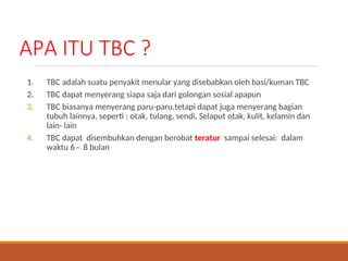 PENYULUHAN TBC untuk anak sekolah dan masyarakat | PPT