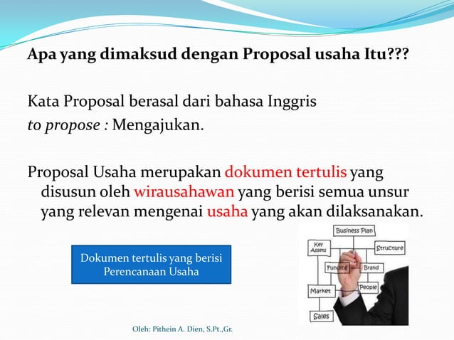 Penyusunan Proposal Usaha | PPTX