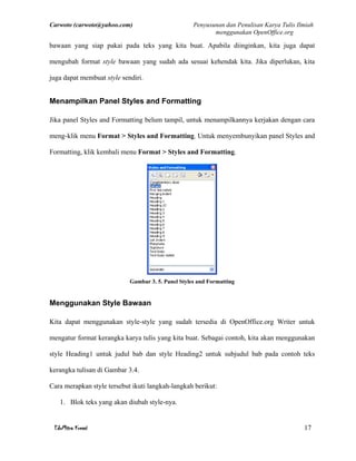Penyusunan dan Penulisan Karya Tulis Ilmiah Menggunakan OpenOffice.org ...