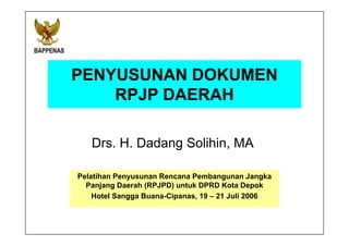 Penyusunan Dokumen RPJP Daerah | PDF